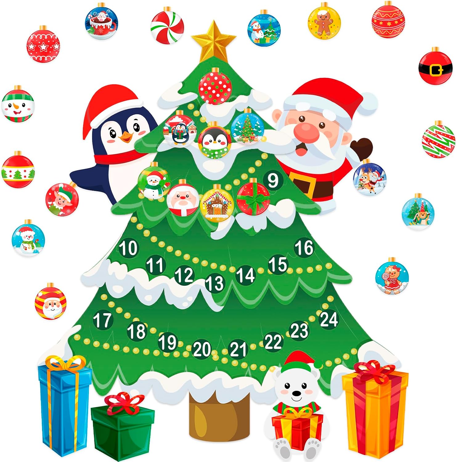 Amazon.com: Christmas Tree Refrigerator Magnets Decorations: Magnetic ...