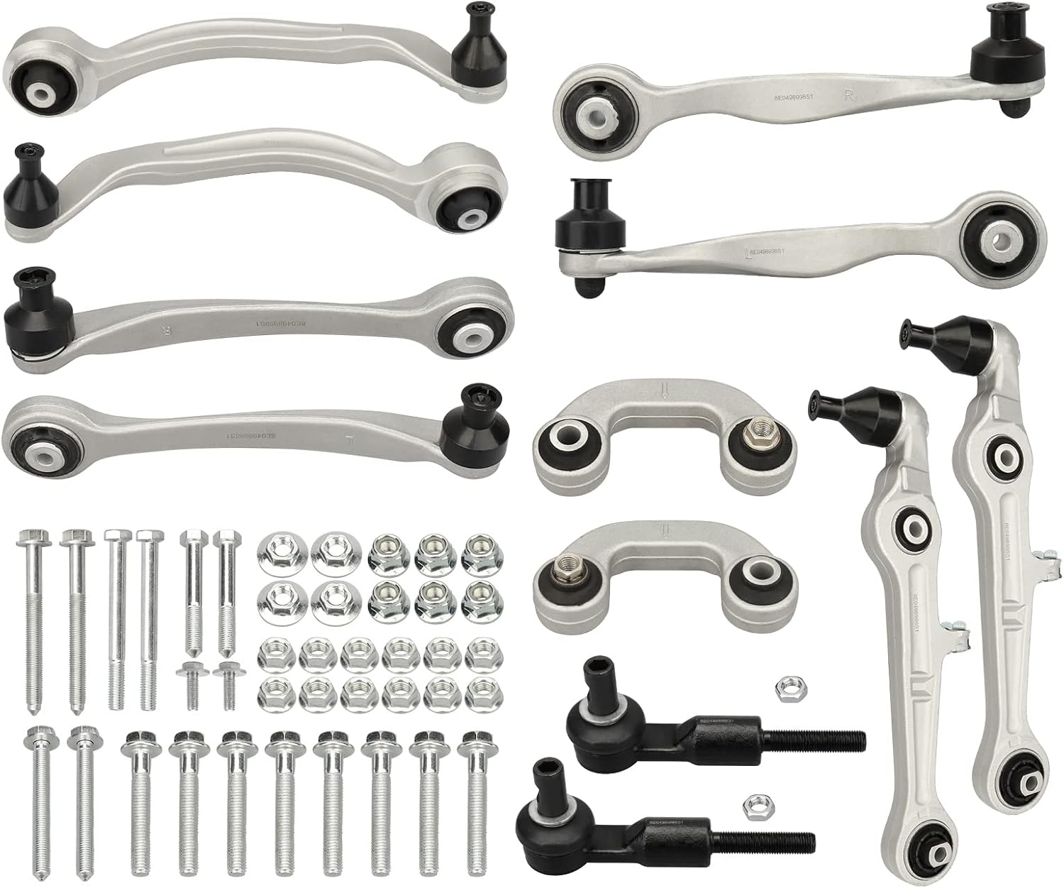 Amazon.com: IRONTEK 8E0498998S1 Front Upper Lower Control Arms Kit Sway ...