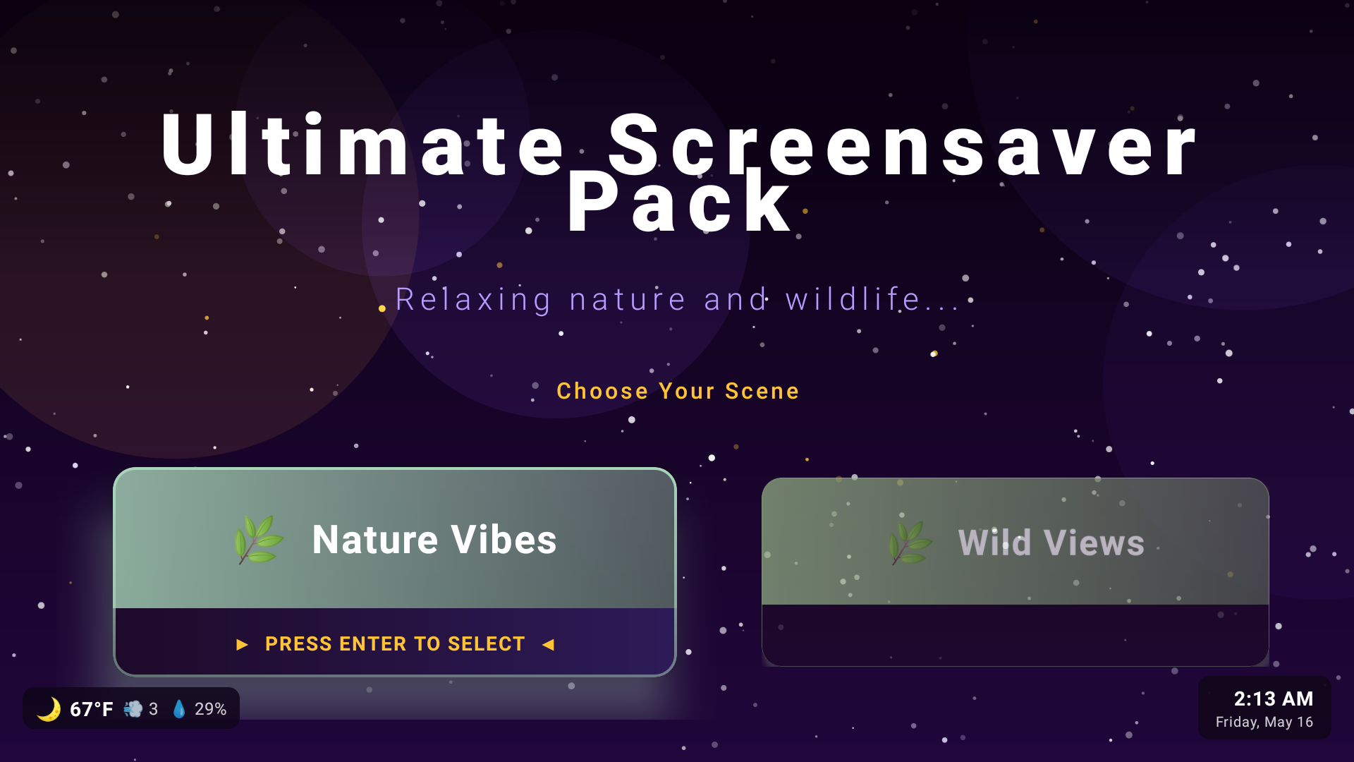Ultimate Smart TV Screensaver Pack - Relaxing Nature Wildlife Peaceful ...