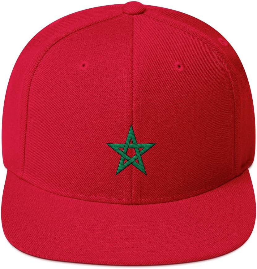 Moroccan Flag Snapback Hat Moorish American Moors Morocco Nobel Drew ...