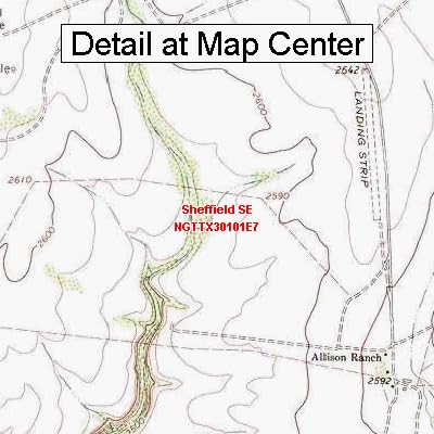 Amazon.com : USGS Topographic Quadrangle Map - Sheffield SE, Texas ...