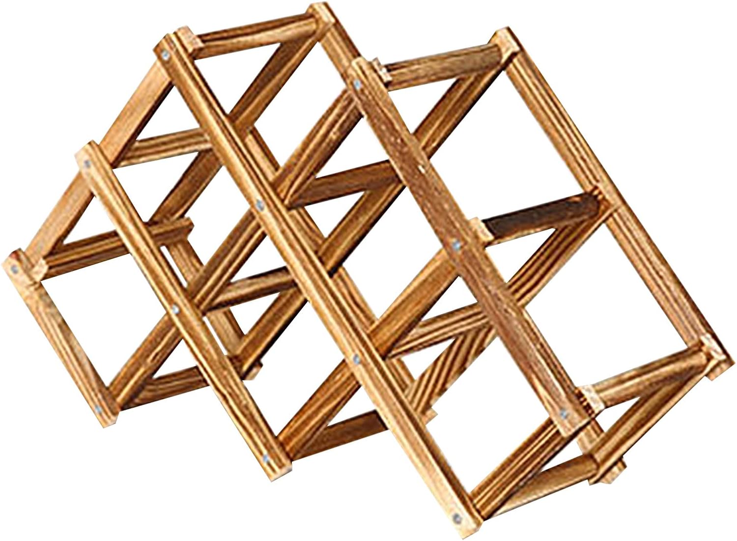 Singular-Point Freestanding Foldable Wooden Wine Rack Wine Rack Multi ...