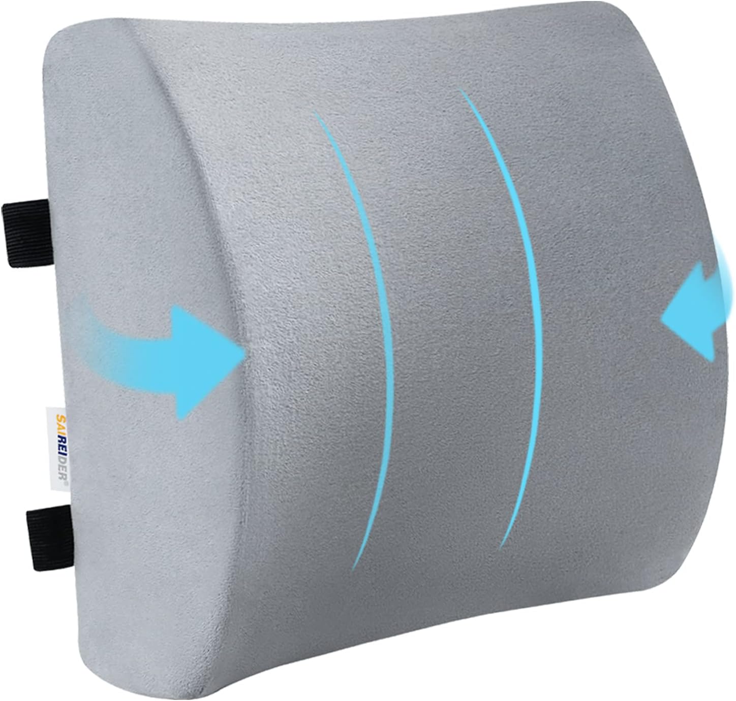 SAIREIDER Lumbar Pillow, Memory Foam Office Chair Back Support Pillows ...