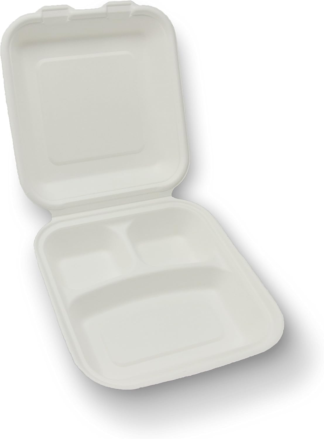 Stalkmarket 100% Compostable Sugar Cane Fiber Hinged Container, 3 ...