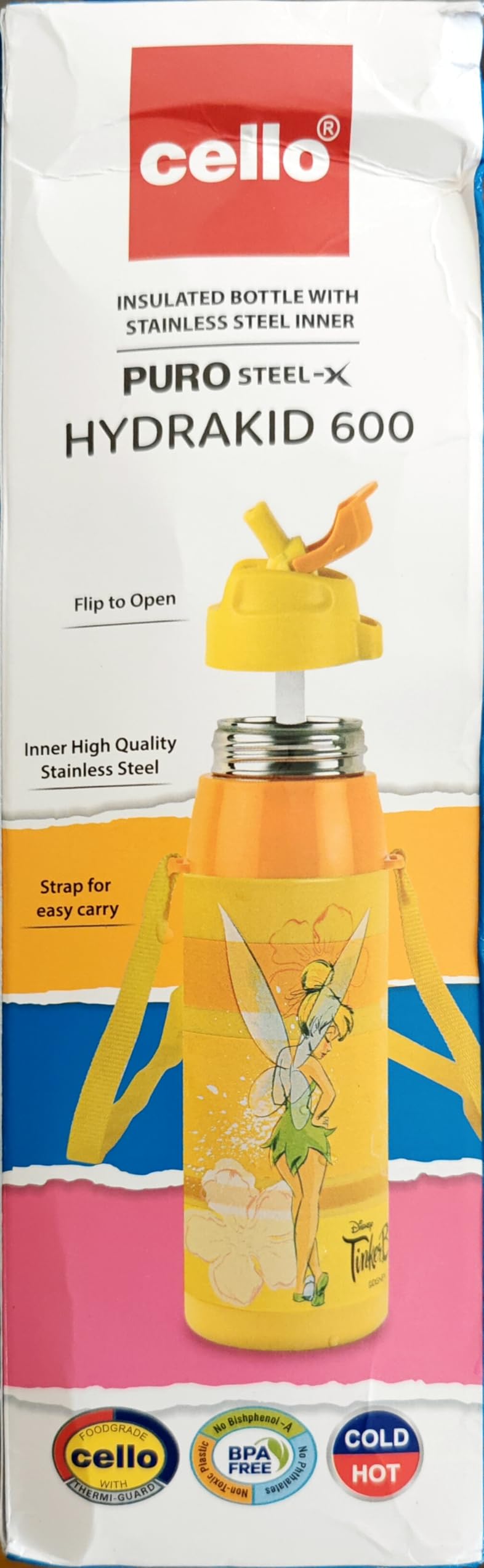 CELLO Puro Steel-X Hydra Kid 400 Water Bottle | PU Insulation | School ...