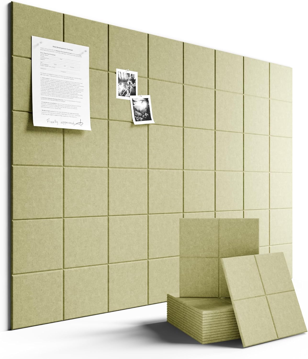 Amazon.com: Fluxynara Large Felt Bulletin Board 48" x 36" Cork Board ...