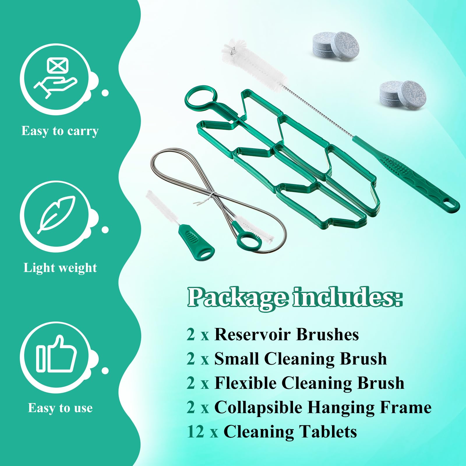Snapklik.com : 2 Set Hydration Bladder Cleaning Kit, 8 In 1 Reservoirs ...