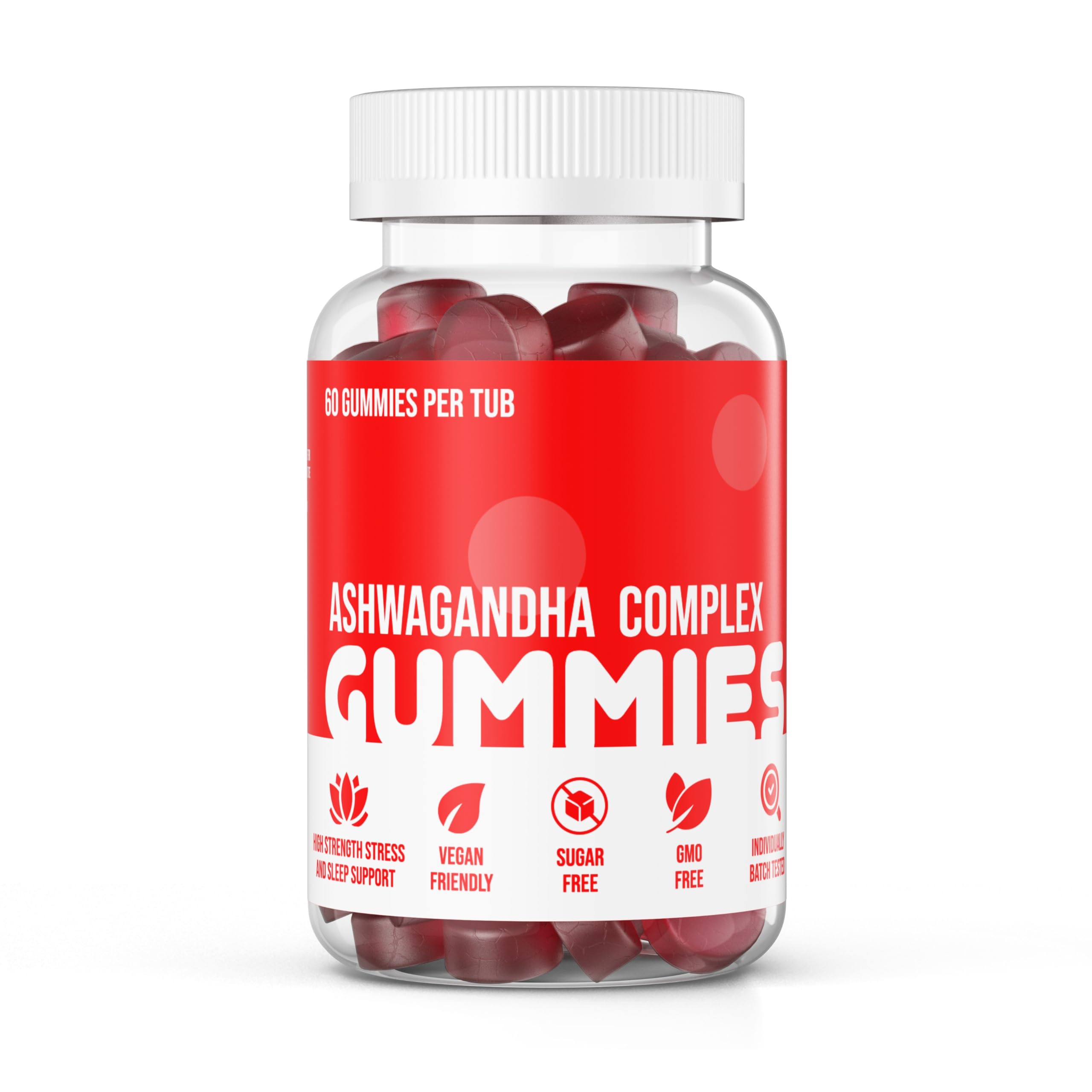 Nuke Nutrition Ashwagandha Gummies 300mg x60 - Mango Flavour - Gummy ...