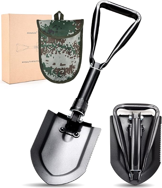 Amazon.com : Himutain 22.8'' Military Folding Camping Shovel, w/Pick ...