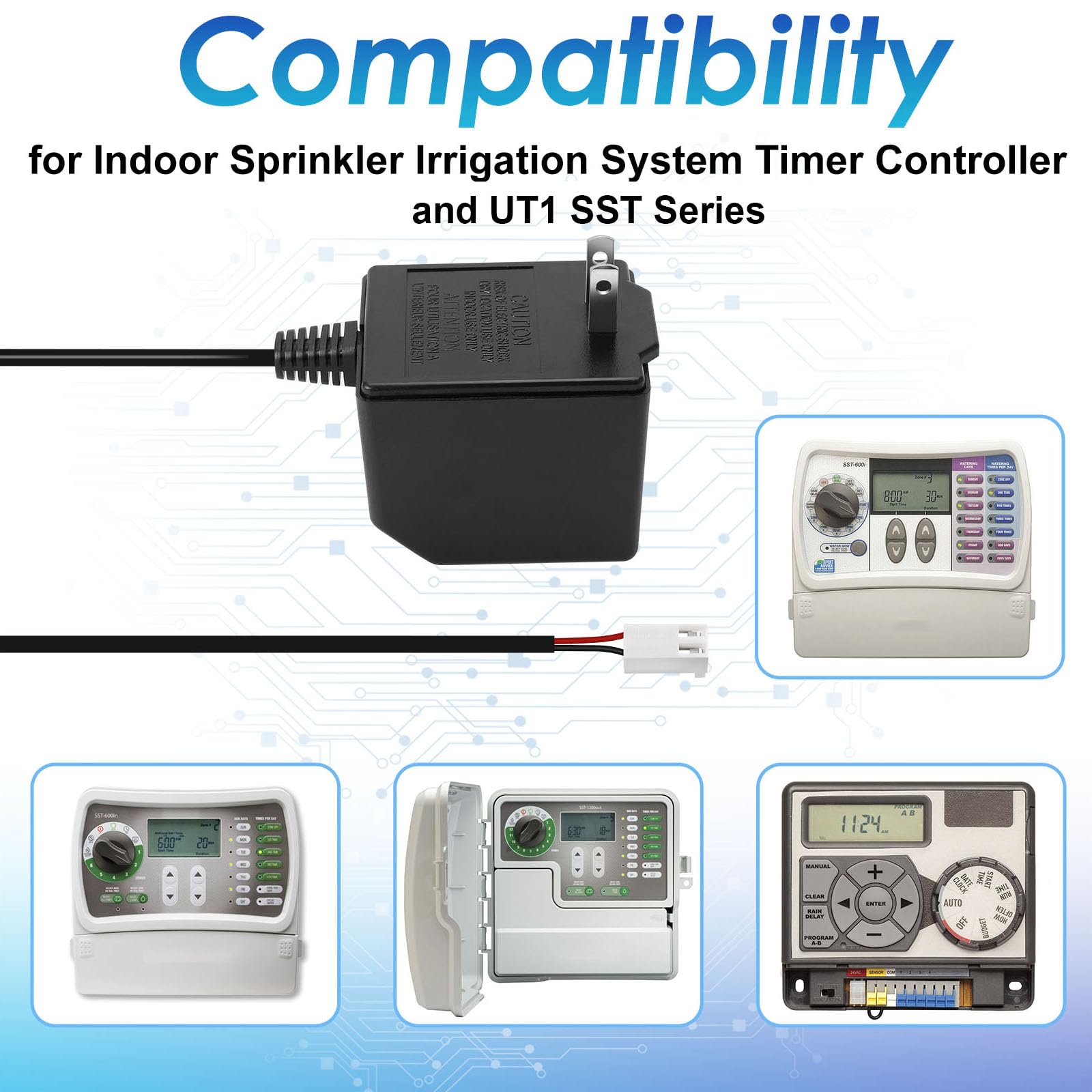 Snapklik.com : 255V AC 650mA Sprinkler Timer Power AdapterReplacement ...