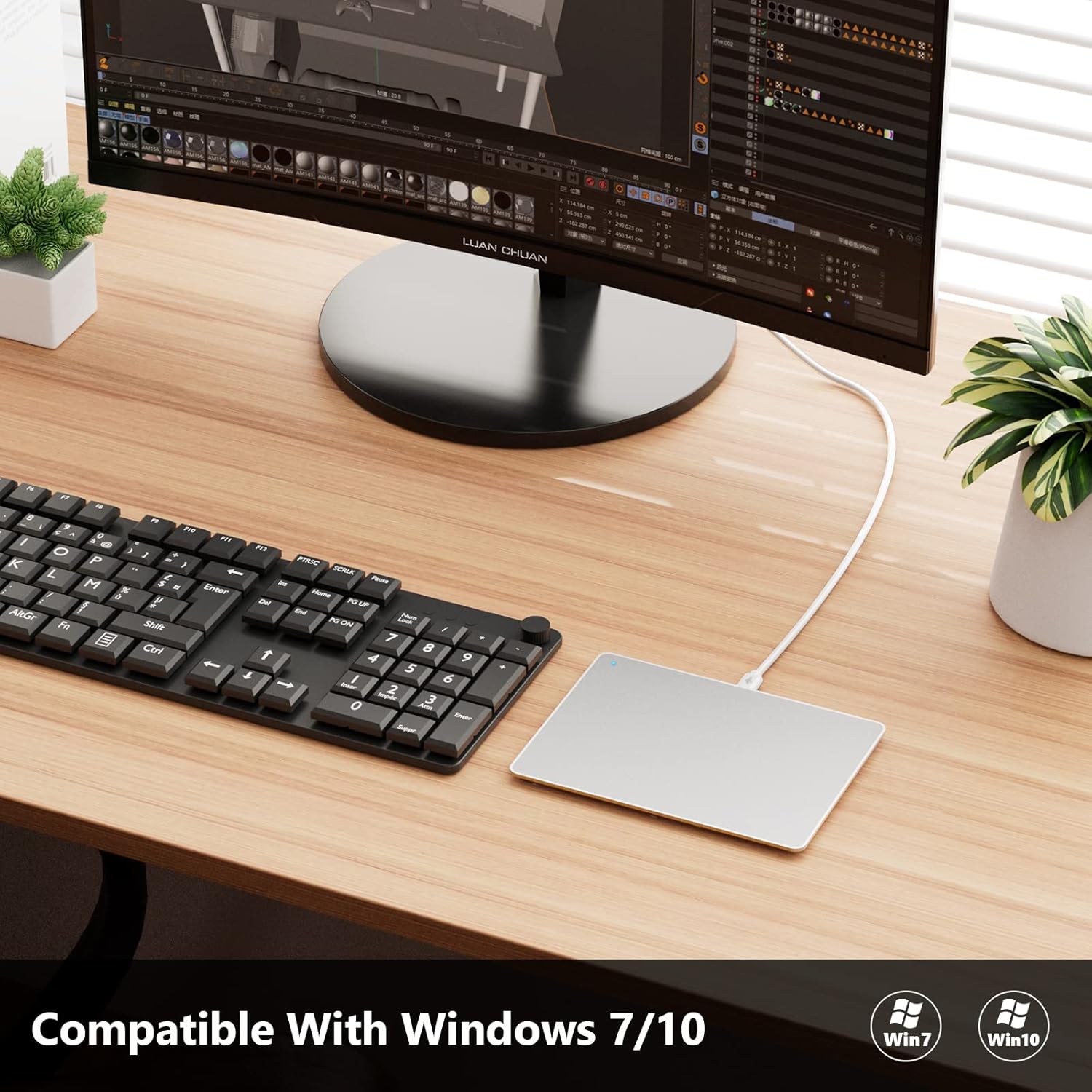 Trackpad Touchpad para PC con Windows, trackpad externo con cable USB ...