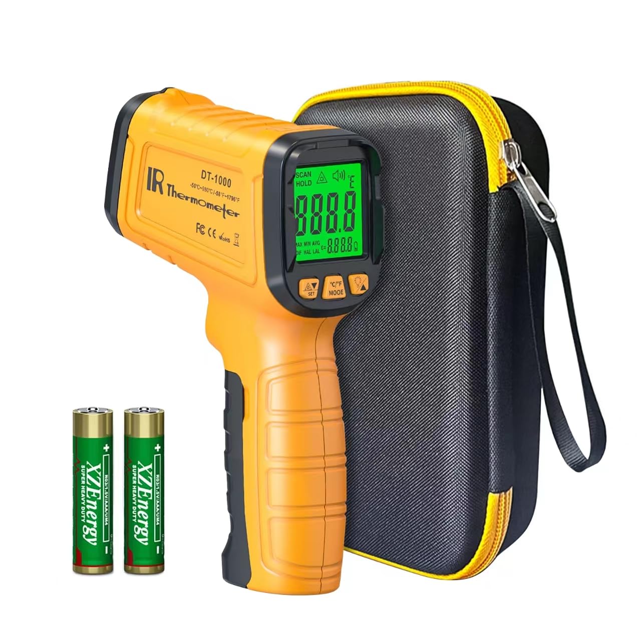 Infrared Thermometer Pyrometer -58℉ to 1796℉(-50~980°C), 30:1 Non ...