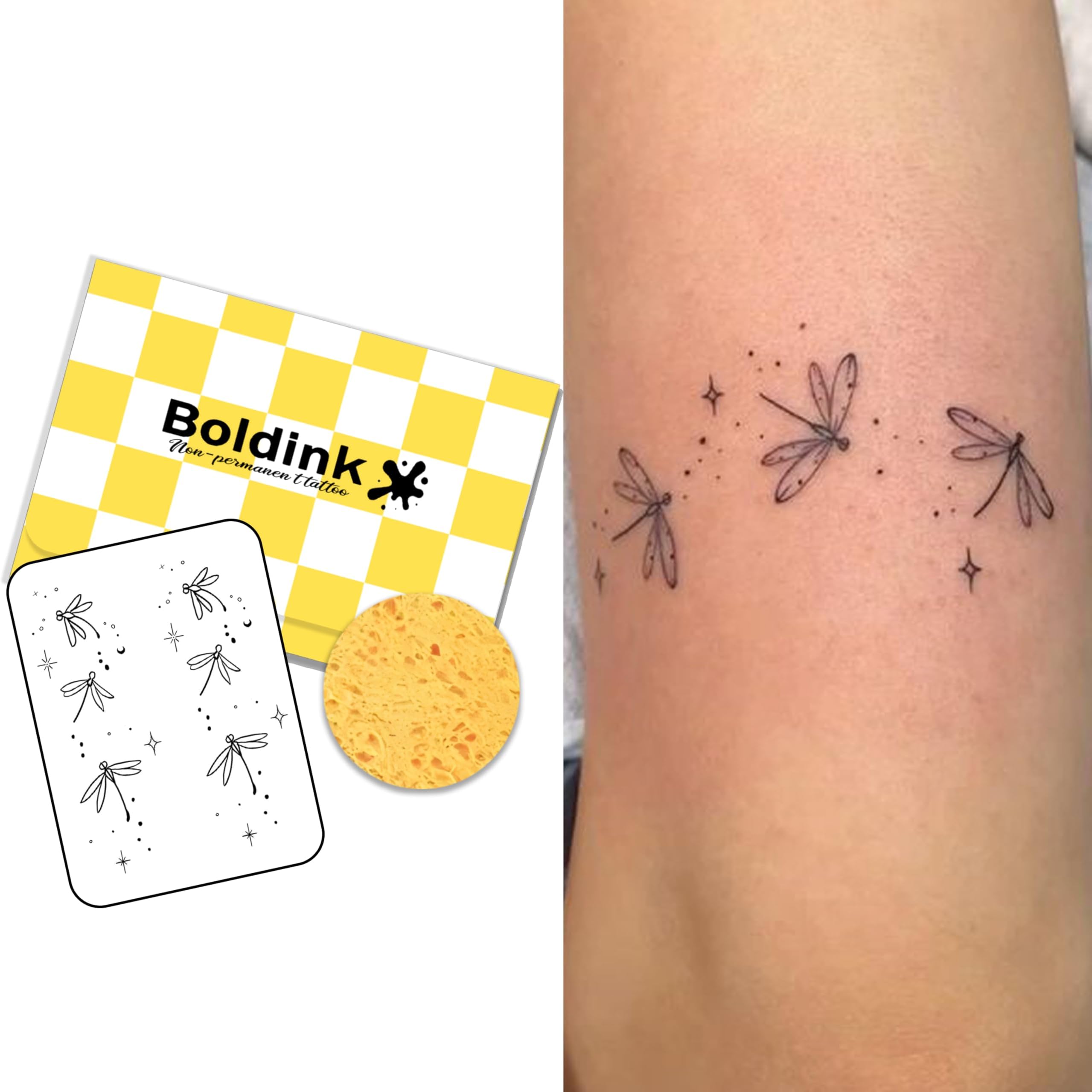 Amazon.com : Boldink Semi-permanent tattoos, realistic fake tattoos ...