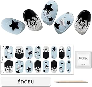 Amazon.com: EDGEU - Semi Cured Gel Nail Strips (Glow in The Dark) - No ...