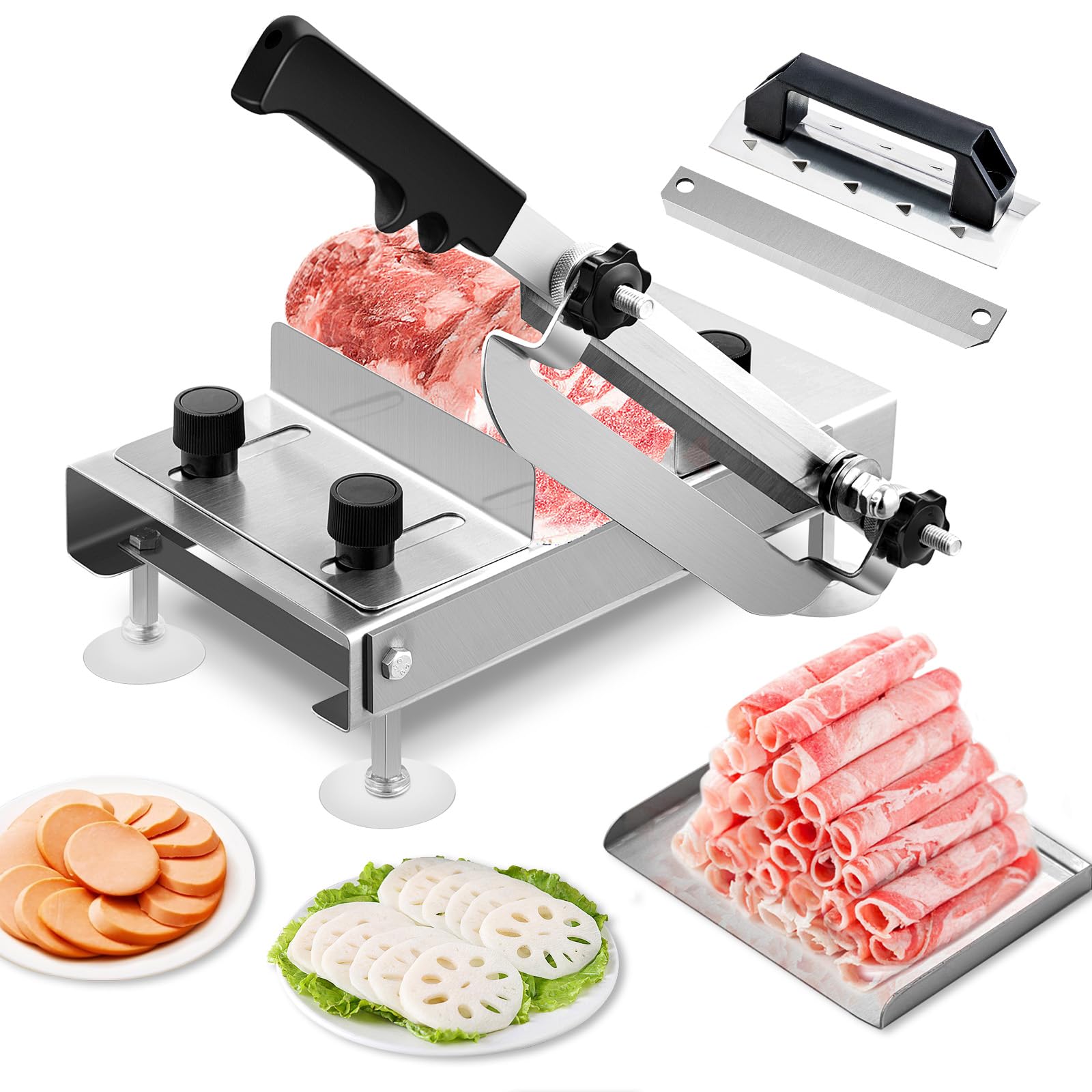 Jerky Meat Slicer Manual - Adjustable 2mm Or 4mm Thickness, 17-in-1 ...