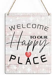 Amazon.com: SENJIAN Rustic Welcome Wood Decor Sign, Welcome to Our ...
