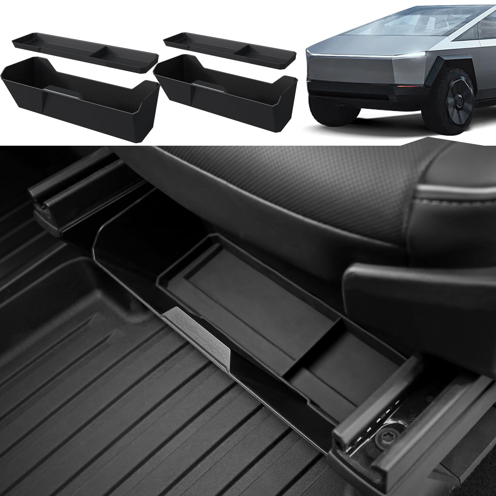 Amazon.com: Foronetry Front Under Seat Storage Box Compatible with ...