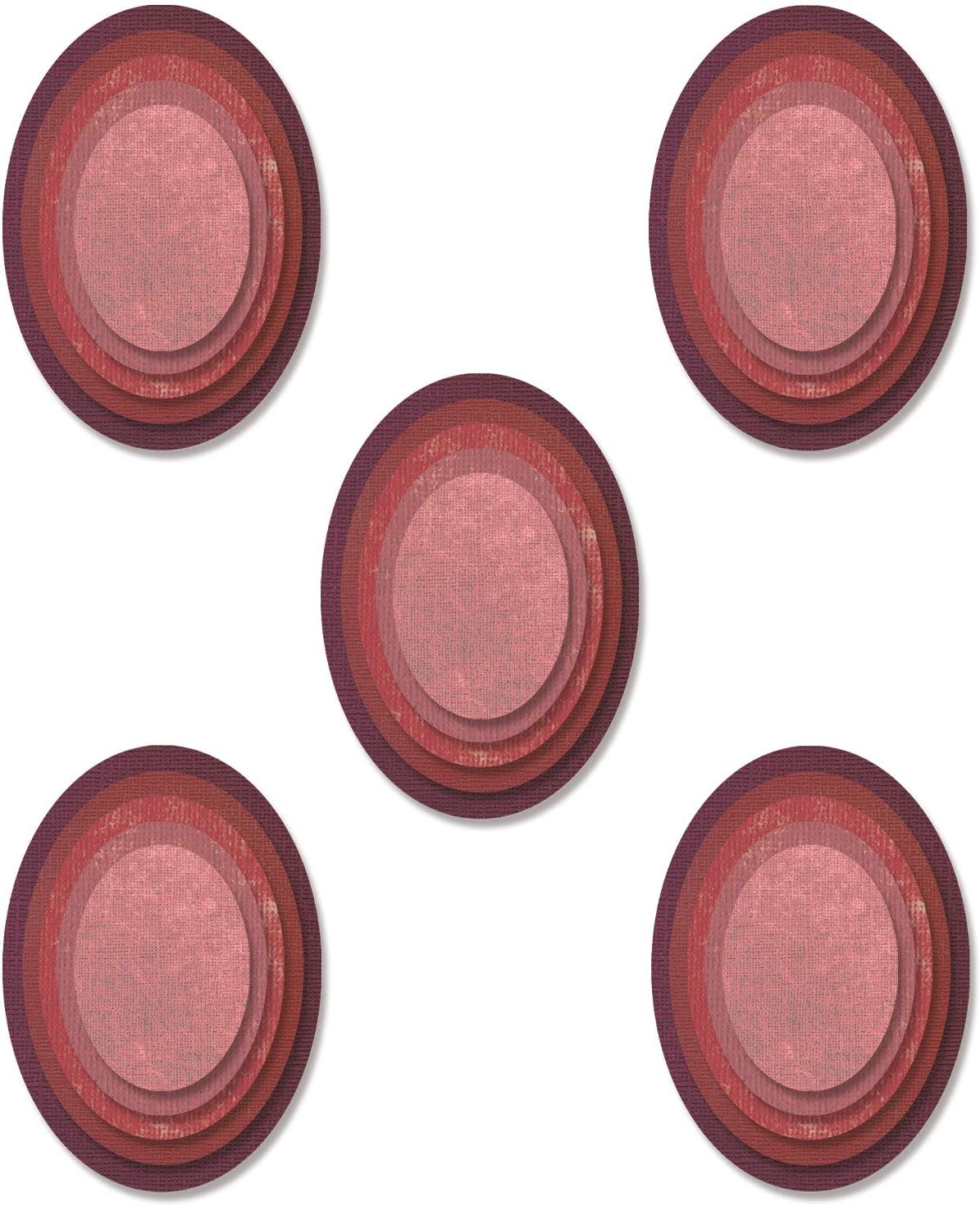 Sizzix Framelits Die Set 25PK Stacked Tiles Ovals by Tim Holtz, 665368, Multicolor, One Size ...