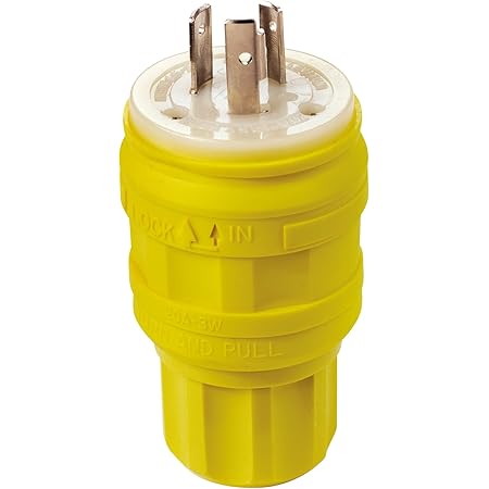 Leviton 24W47 15 Amp, 125 Volt, Locking Plug, Industrial Grade ...