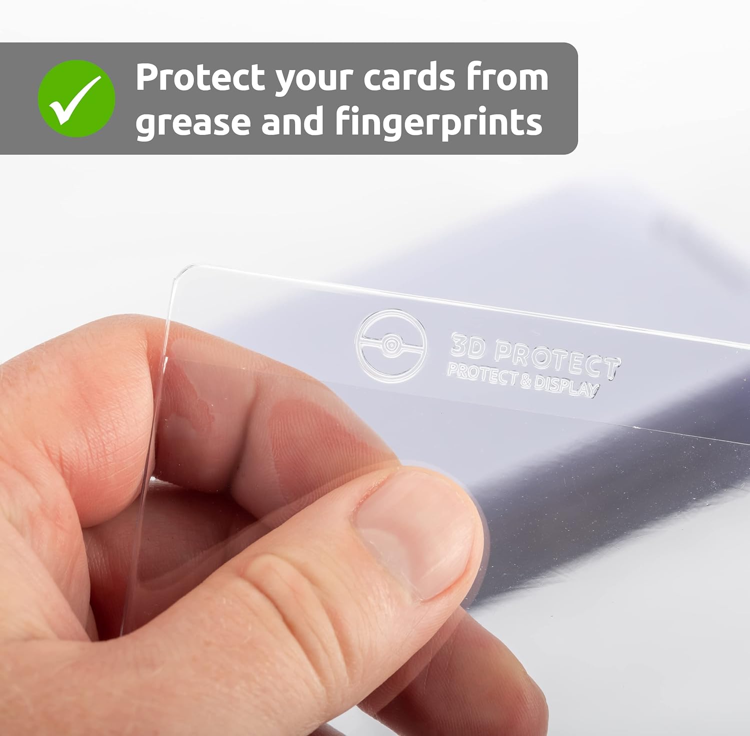 3D-Protect Semi Rigid Card Holder Pack of 50 – 84 x 124mm PVC Collector ...