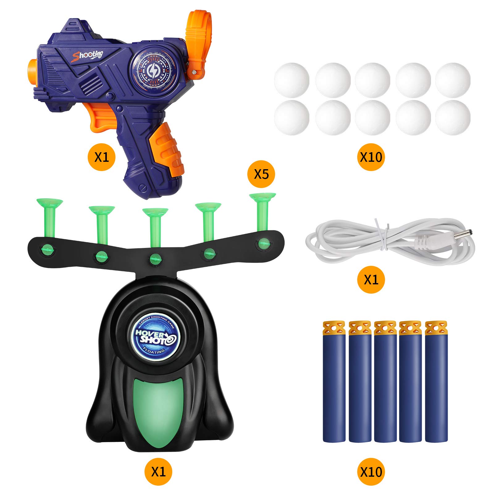 SNAEN Glow Shooting Games for Kids, Target Practice Toys in The Dark ...