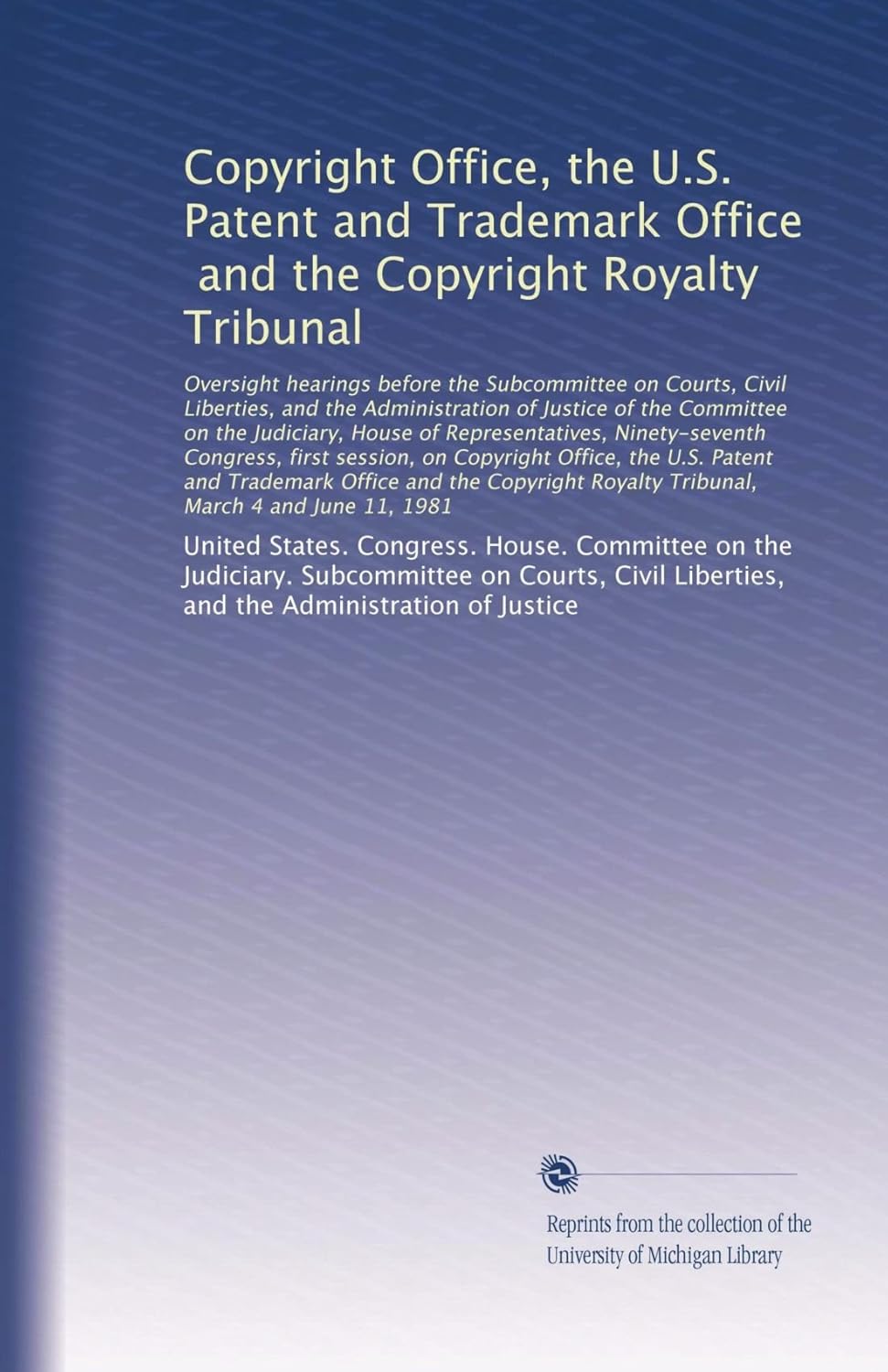 Amazon.com: Copyright Office, the U.S. Patent and Trademark Office, and ...