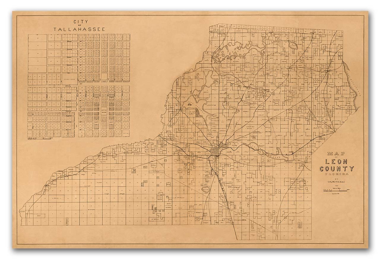 Antiguos Maps - Cadastral Map Showing Names of landowners of Leon ...