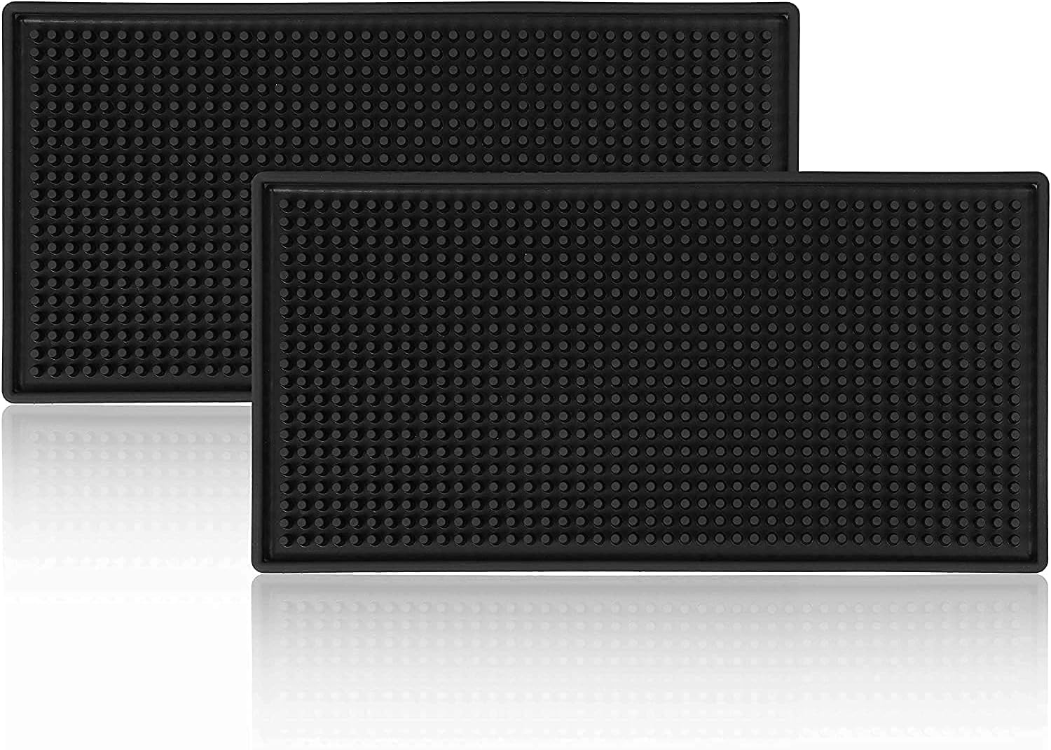 BarBits Large Black Rubber Bar Mat 18" x 12" - Glass Drip Tray, Service ...