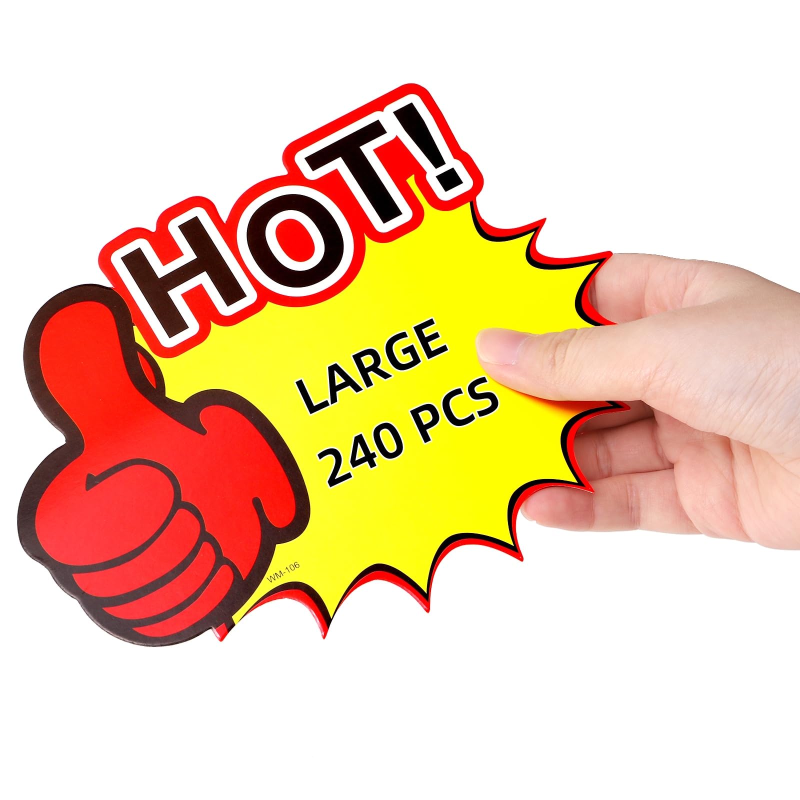 Snapklik.com : 240 Pieces Burst Sign Cards, 7 X 5.5 Inch Large Star ...