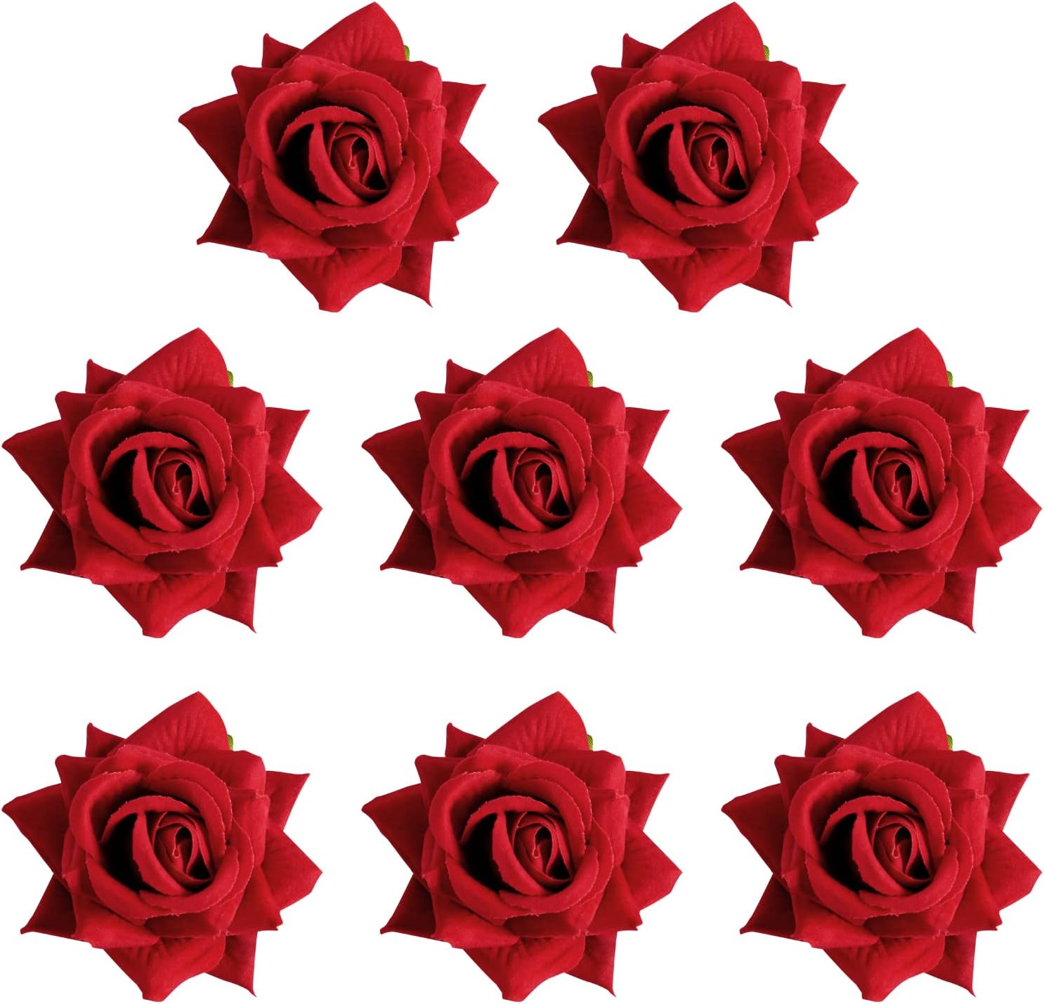 Amazon.com : ClassicBeauty Elegant Red Rose Bridal Hair Clips (Set of 4 ...