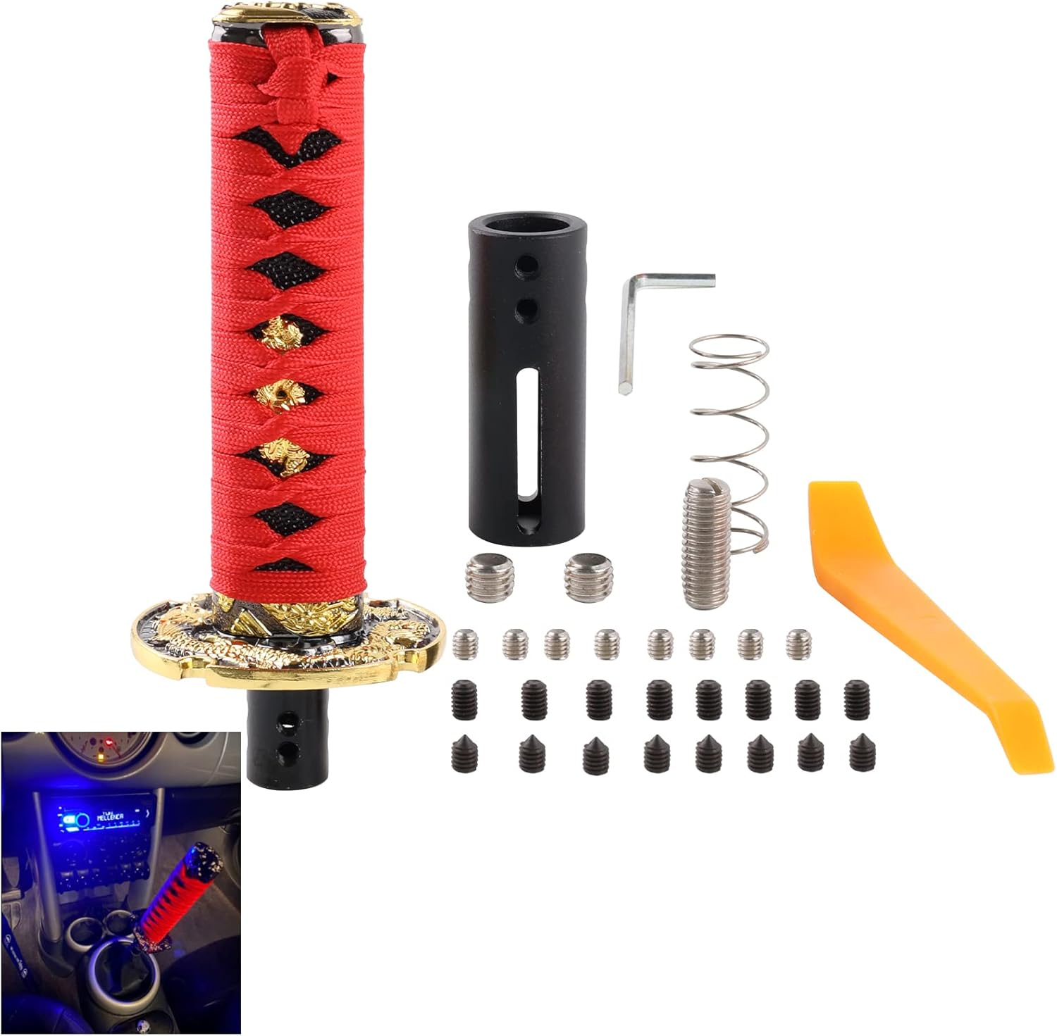 BAGARAATAN Katana Samurai Sword Shift Knob,Automatic Gearbox Shift Knob ...