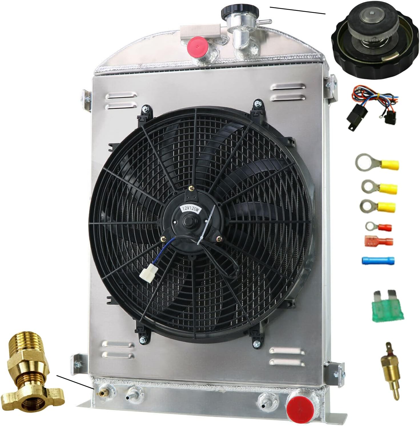 Buy AluRadiador Aluminum Radiator for 1930-1931 Ford Model A 28" Stock ...