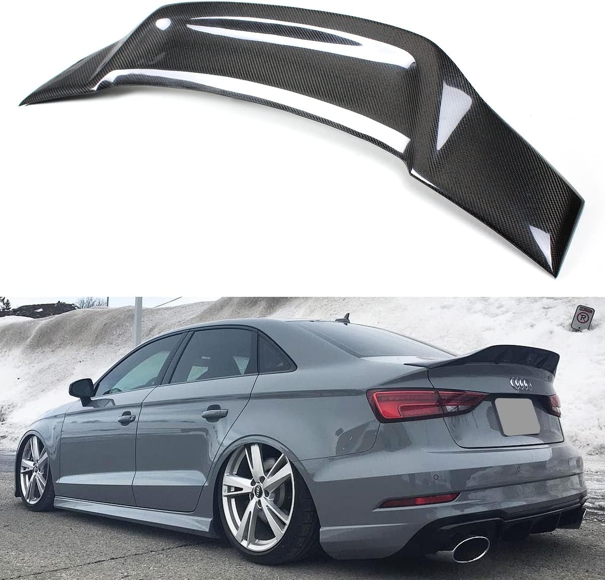 Amazon.com: Cuztom Tuning Highkick Duckbill Carbon Fiber Rear Trunk ...