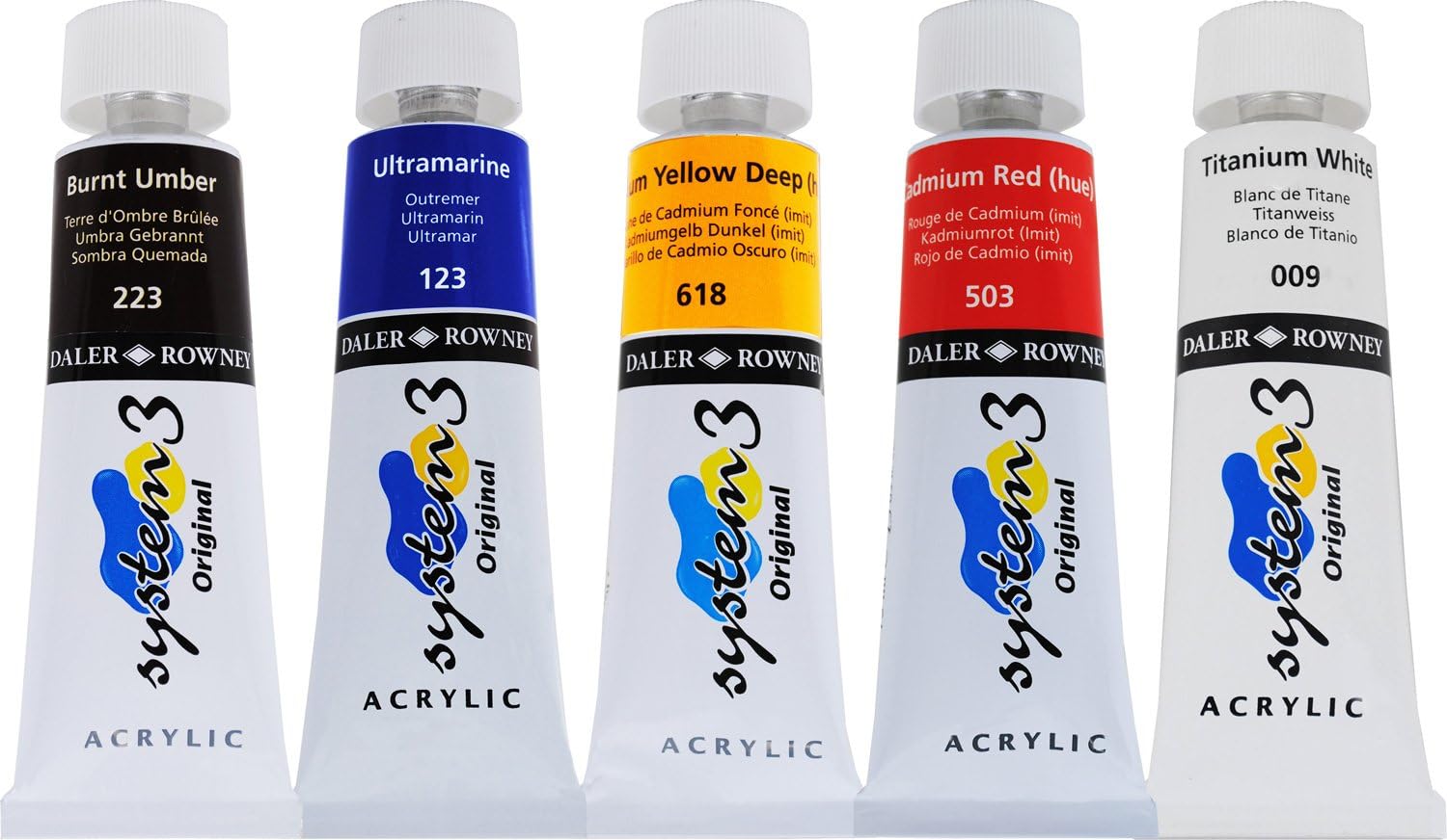 Amazon.com: Daler-Rowney System 3 Acrylic Set, 75ml Tubes