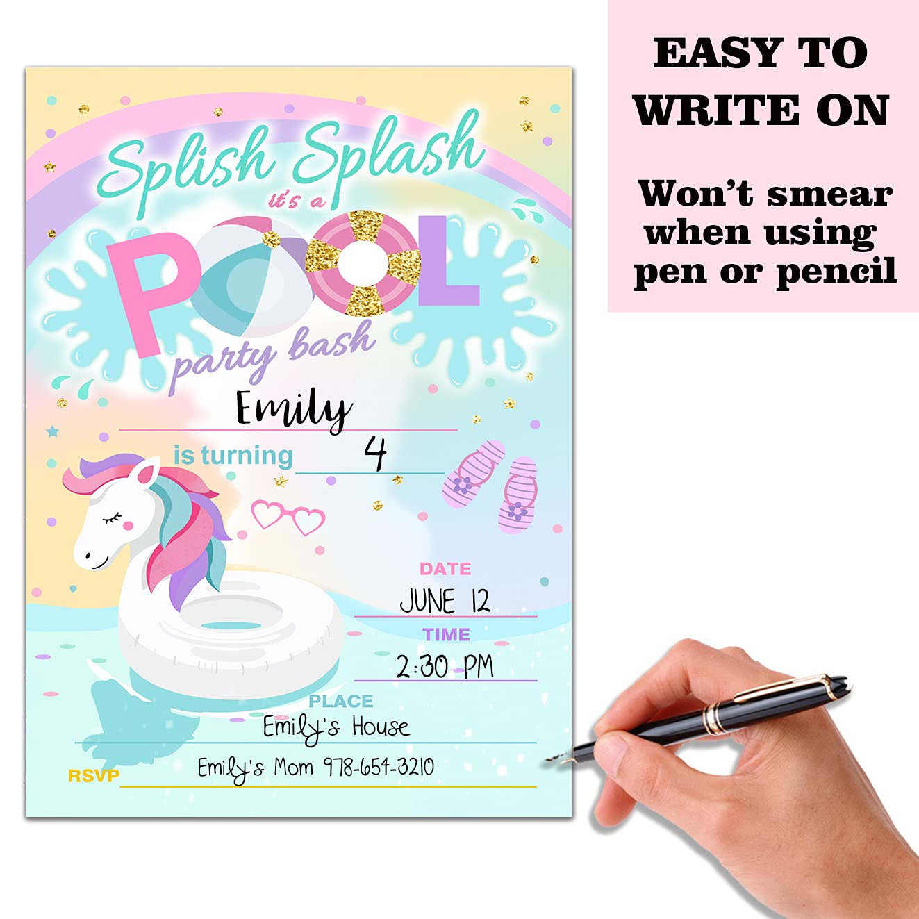 Swimming Birthday Invitation Templates