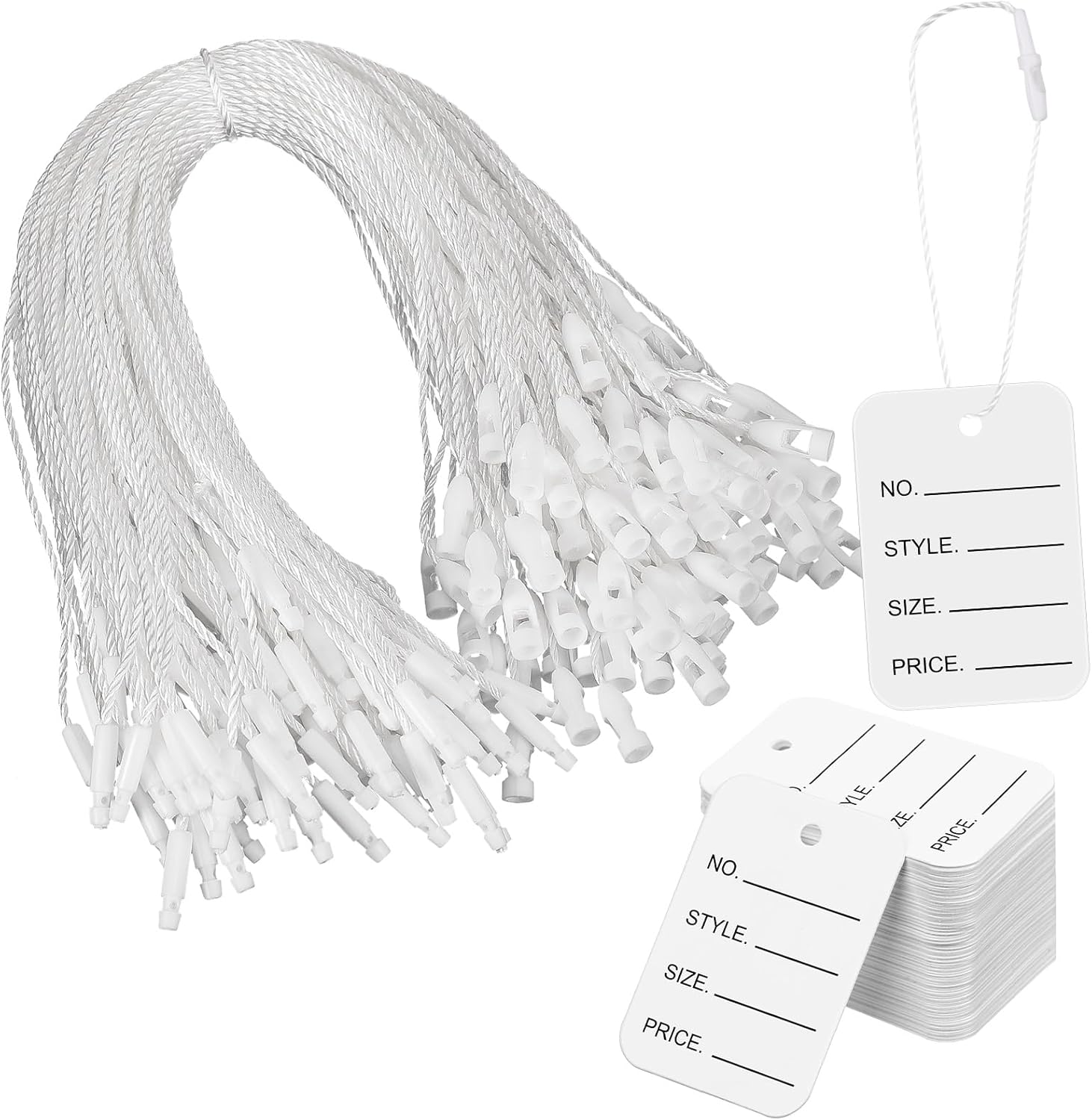 Nezyo 200 Pcs Price Tags and Polyester String for Hang Tags Disposable ...