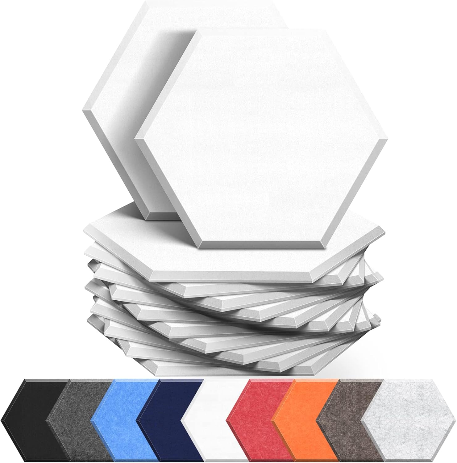 Amazon.com: ZHERMAO 12 Pack Hexagon Acoustic Panels Beveled Edge Sound ...