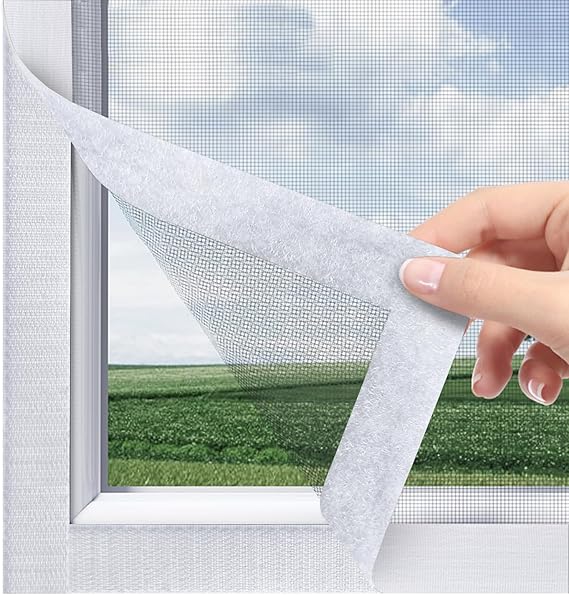 DIY Window Screen Hook and Loop Adhesive Edging Tape and Mesh Window ...