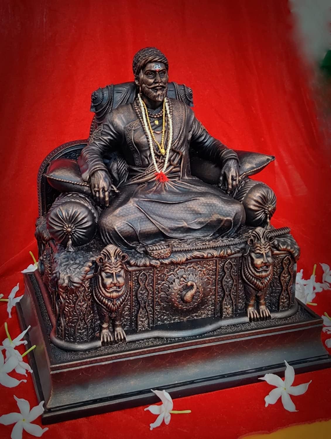 Amazon.com: Polystone Chhatrapati Shivaji Maharaj Statue, 3 x 3, Gold ...