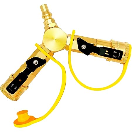 Amazon.com : 1/4" RV Propane Quick Connect Y Splitter Adapter with ...