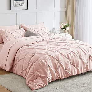 Amazon.com: CozyLux Pink Comforter Full Size Comforter Sets - 7 Pieces ...
