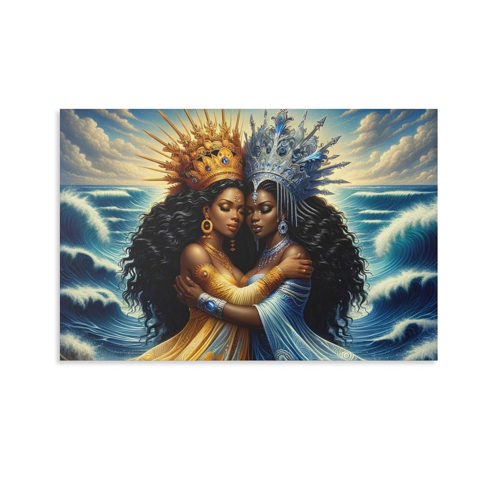 Amazon.com: FWERLCGP Art Poster of Oshun The Goddess of Love And Yemaya ...