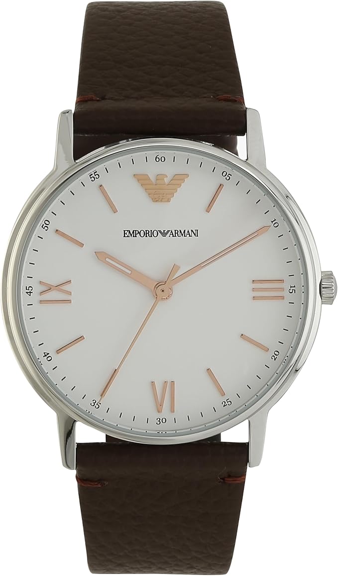 Amazon.com: Emporio Armani Men's Three-Hand Stainless Steel Watch ...