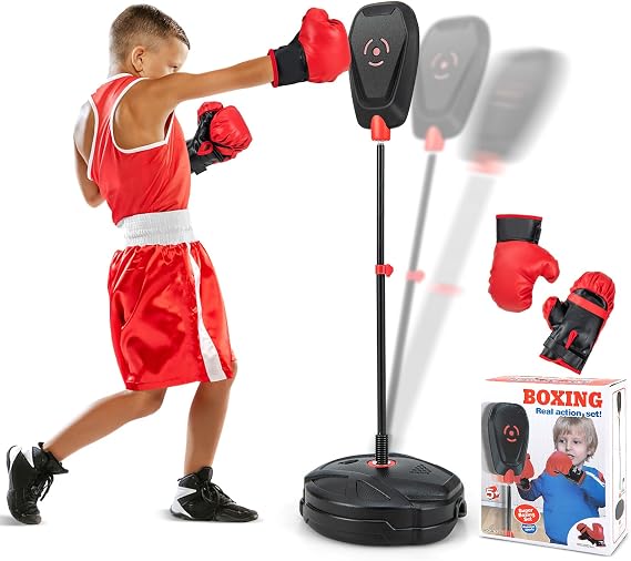 Costway Punching Bag Boxing Set, Boxing Toy with Punching Speed Ball ...