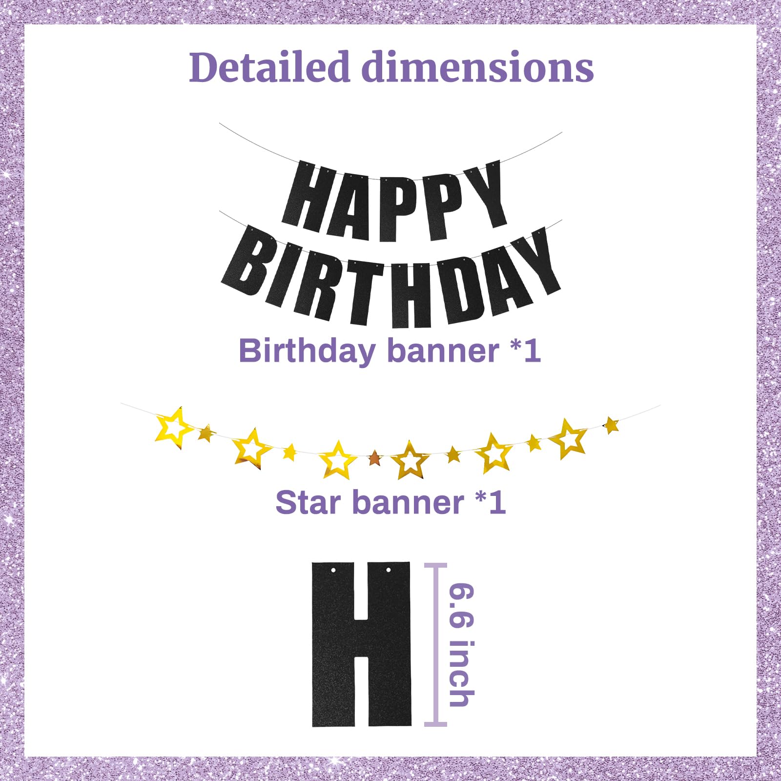 Snapklik.com : Purple Latex Party Balloons And Black Happy Birthday ...