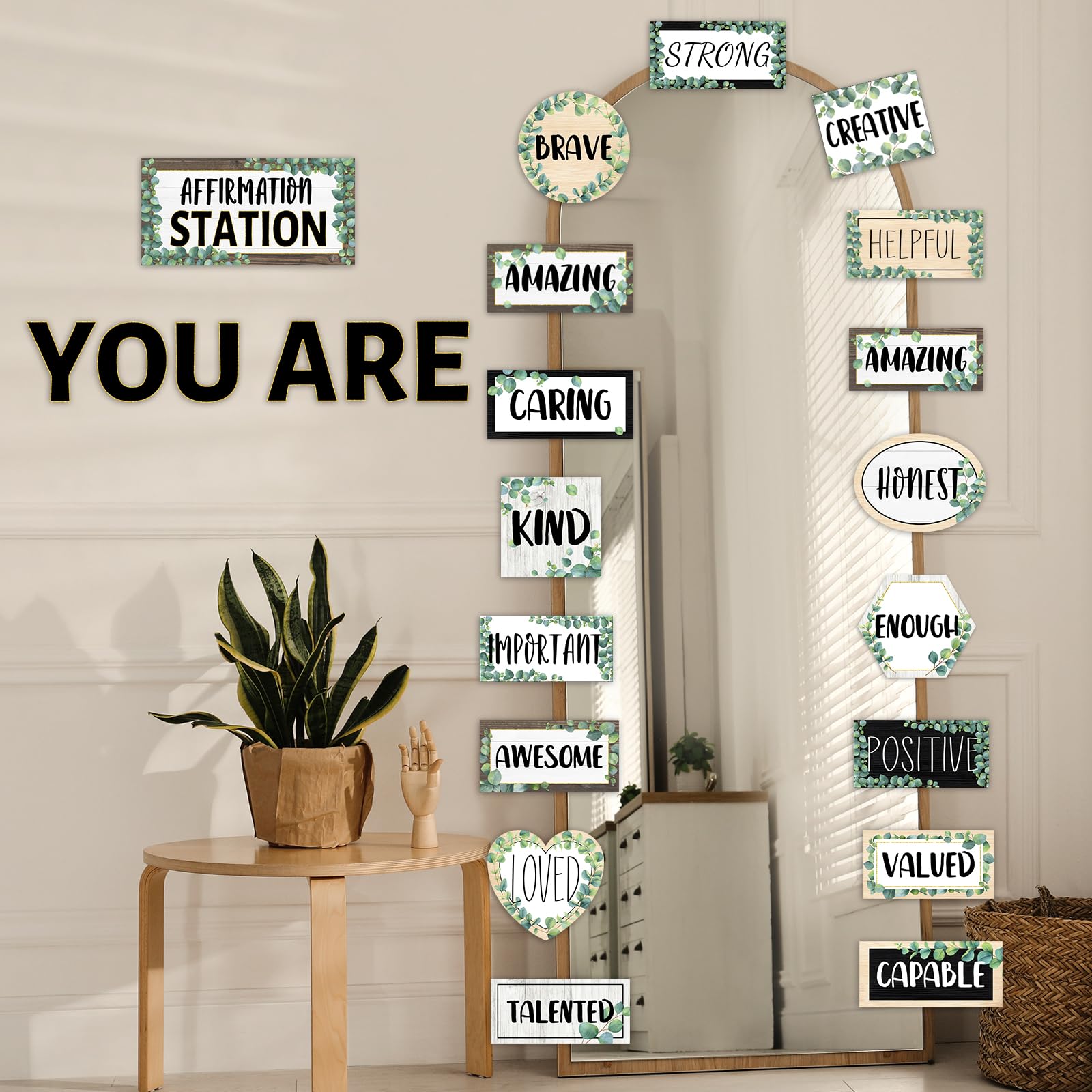 Snapklik.com : Eucalyptus Affirmation Station Bulletin Board Set ...