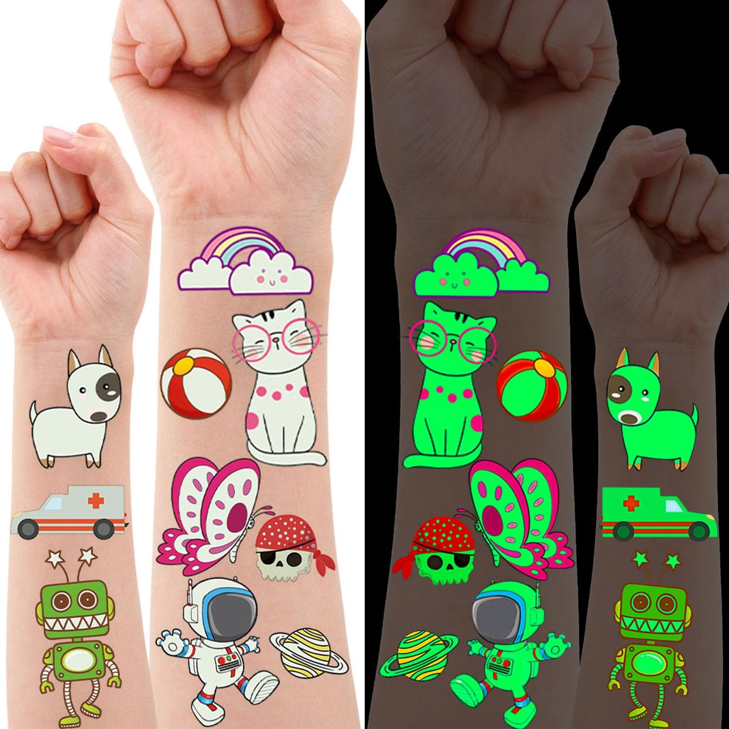 Amazon.com : Awinmay Christmas Temporary Tattoos for Kids Stocking ...