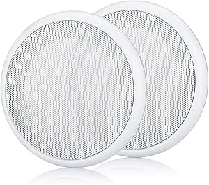 MACHSWON 2PCS 4in White Round Speaker Grill Covers - Universal Surface ...