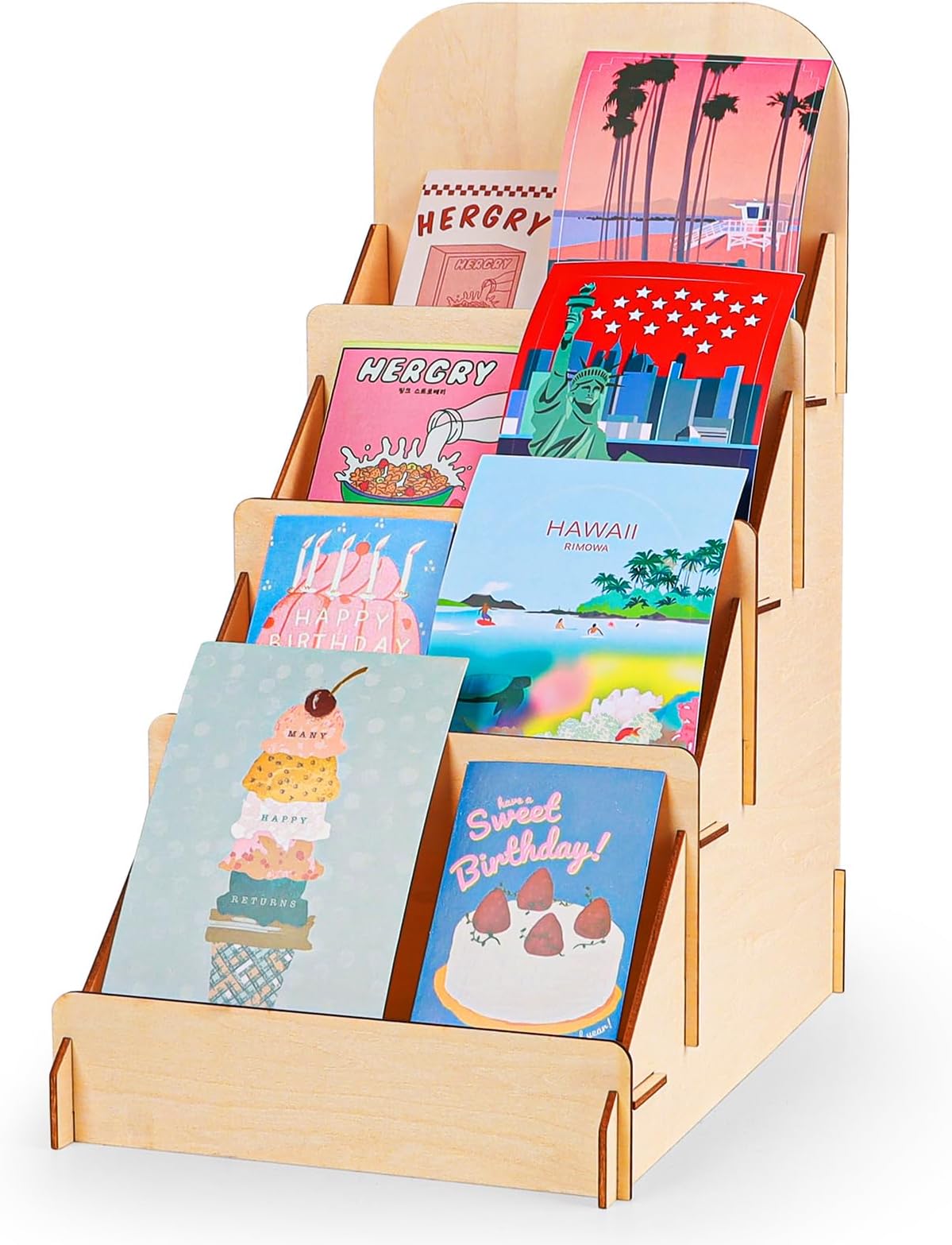 Amazon.com: TORCHED DISPLAYS Greeting Card Organizer Display Stand – 3 ...