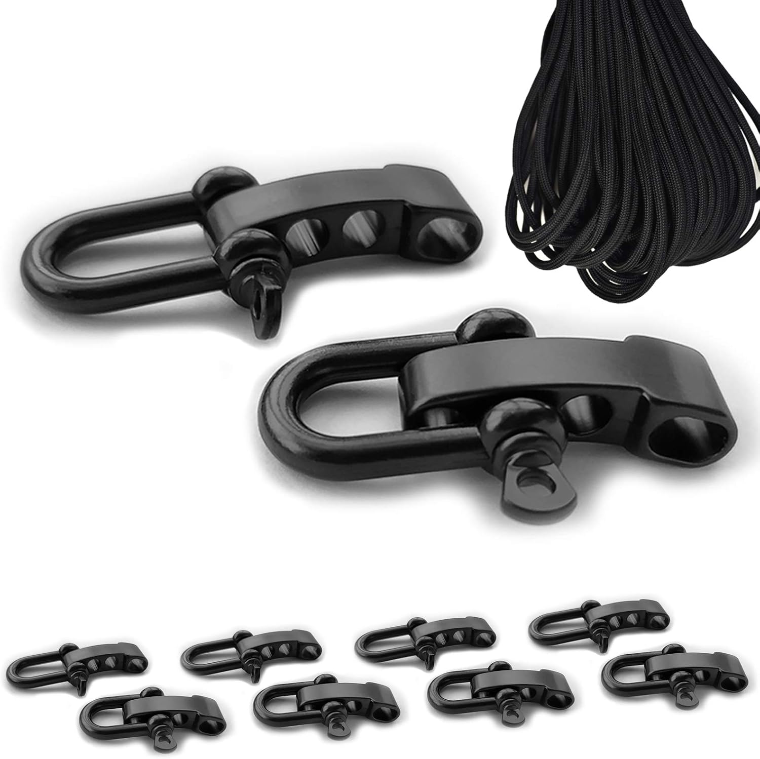 Amazon.com : 10 Pcs Paracord Bracelet Buckles Black Adjustable Buckle ...
